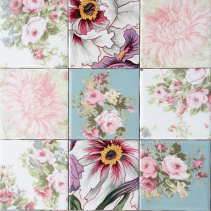 Fabric & Textile Warehouse: Decoupage fabric onto tiles