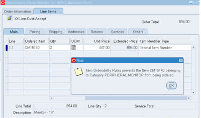 Oracle Order Management Item Orderability rule in R12 | Oracle Apps