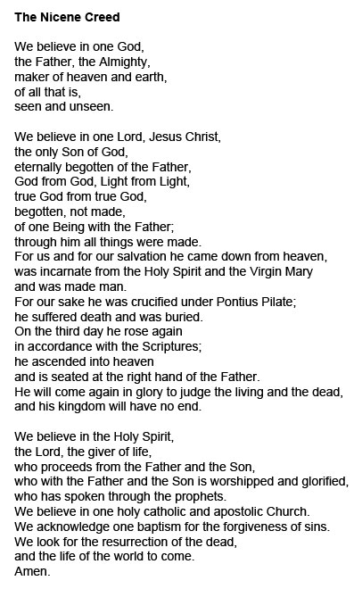 Vic the Vicar!: Credo - Christianity's Baseline