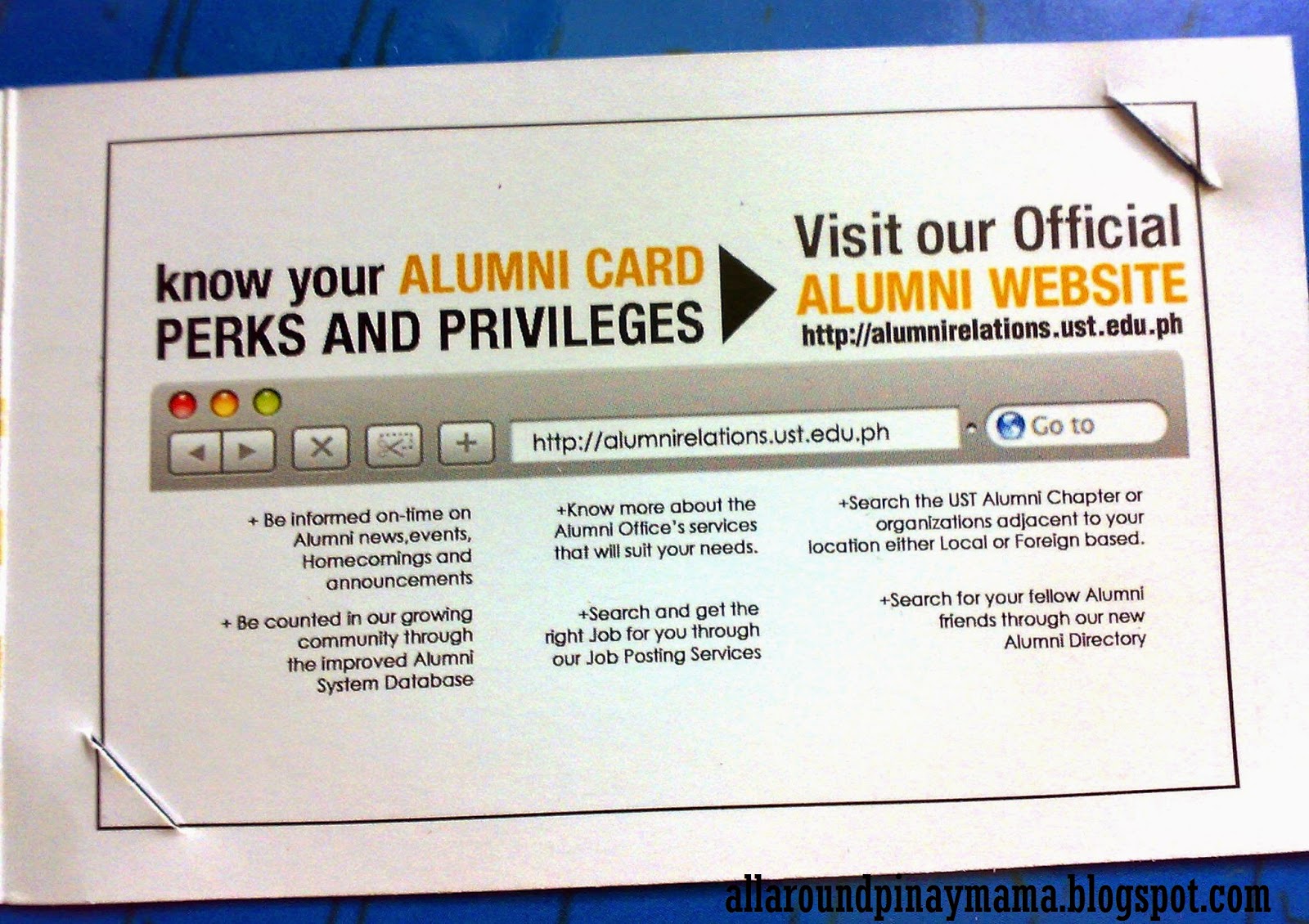 Thank God I Got My UST Alumni Card! ~ all around pinay mama