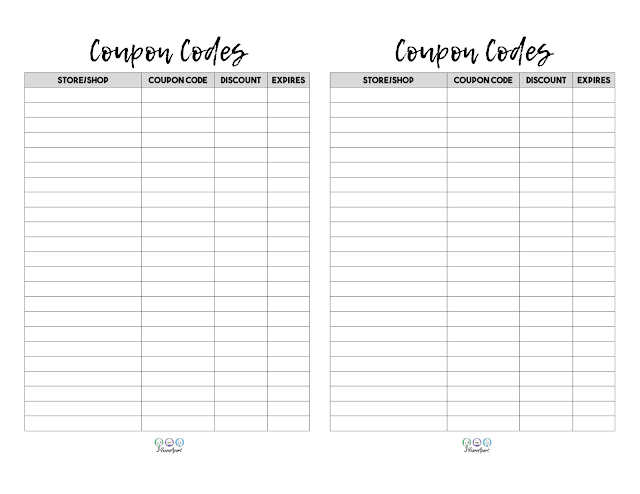 Shop Coupon Codes A5 and Half Letter | Printable Bullet Journal and ...