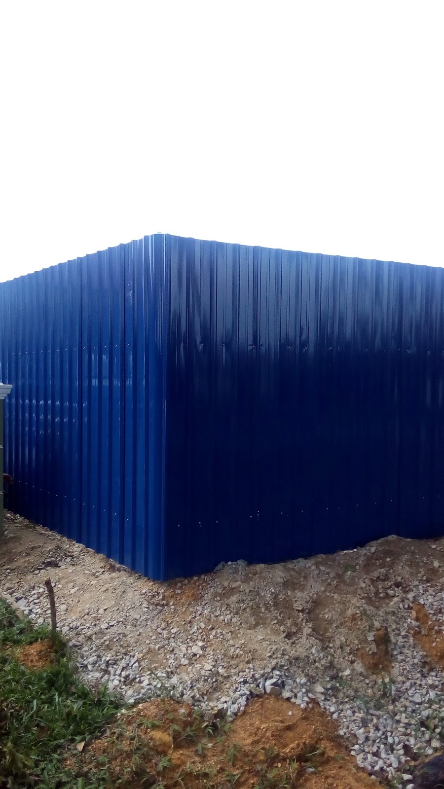 Pagar zink industri dan ukur sempadan kawasan