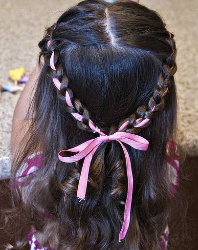 Trenzas con liston - Imagui