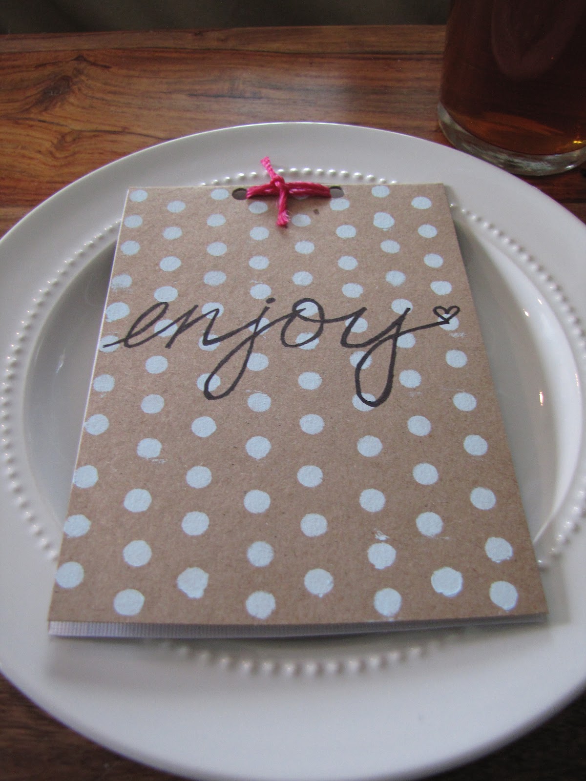 events uncorked: Party DIY {Polka Dot Menu Cards}