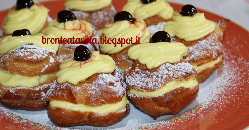 Bronte a tavola: Zeppole di San Giuseppe napoletane