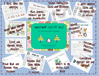 Learning with a Happy Heart: Math Journal Monday (Winter Word Problems)