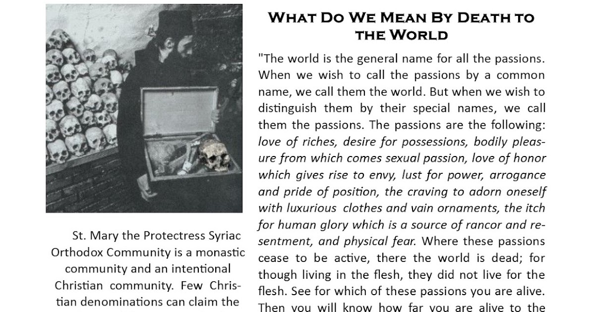 St. Mary the Protectress Syriac Orthodox Community: What Do We Mean By ...