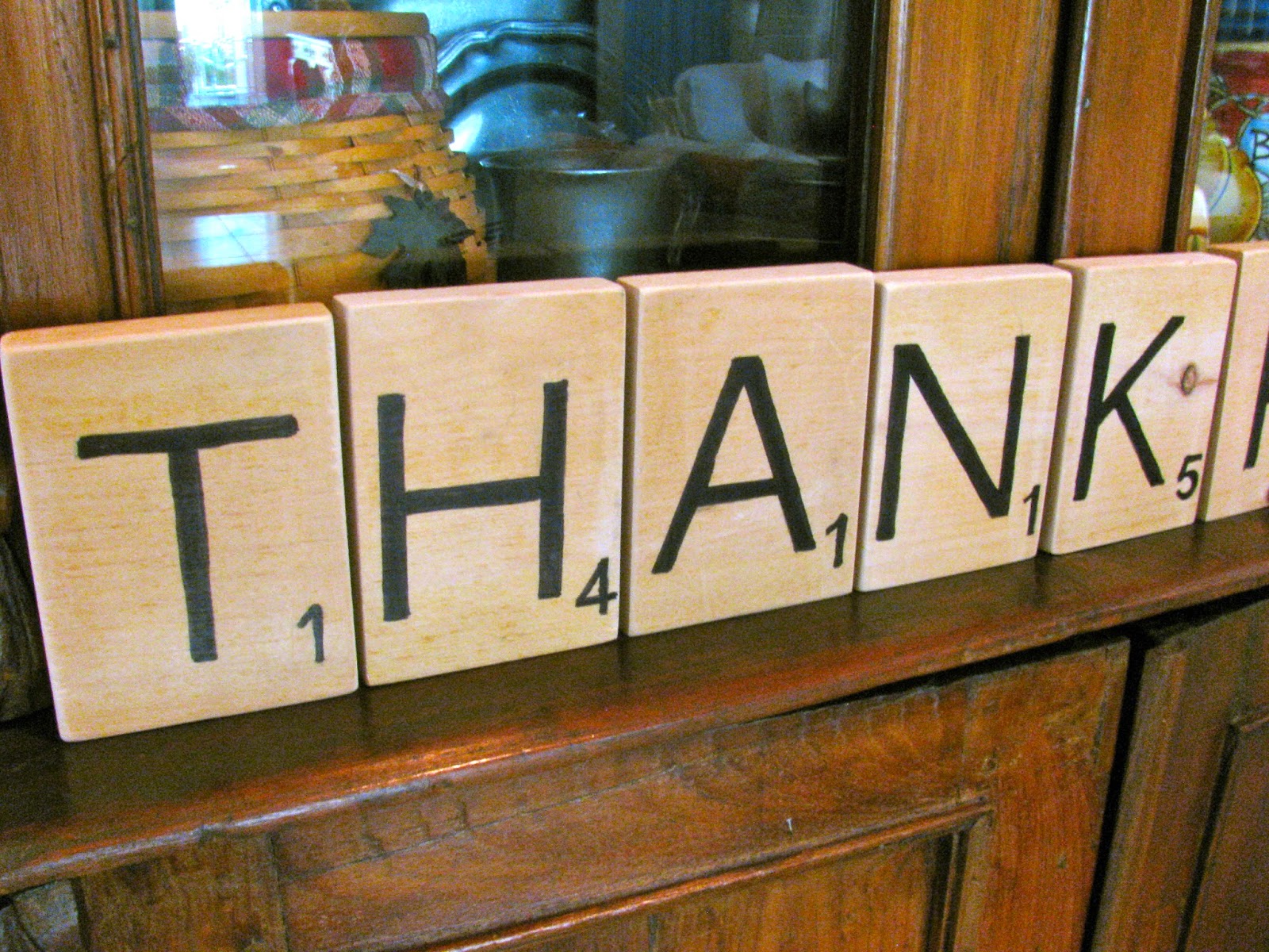 MAY DAYS: DIY ~ THANKFUL Scrabble Blocks