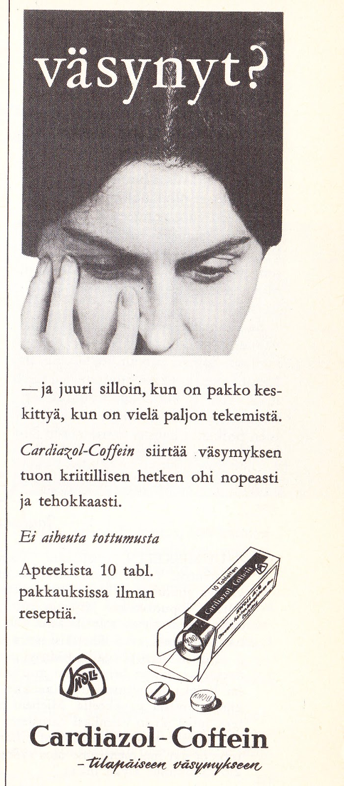 Vanhoja mainoksia: Kofeiini 1950