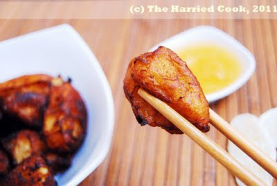 The Harried Cook: Pineapple Choux Fritters w/ Ginger Honey Dipping Sauce