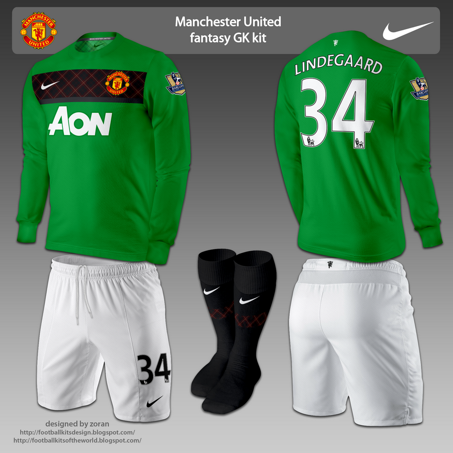 football kits design: Manchester United fantasy goalkeeper kits