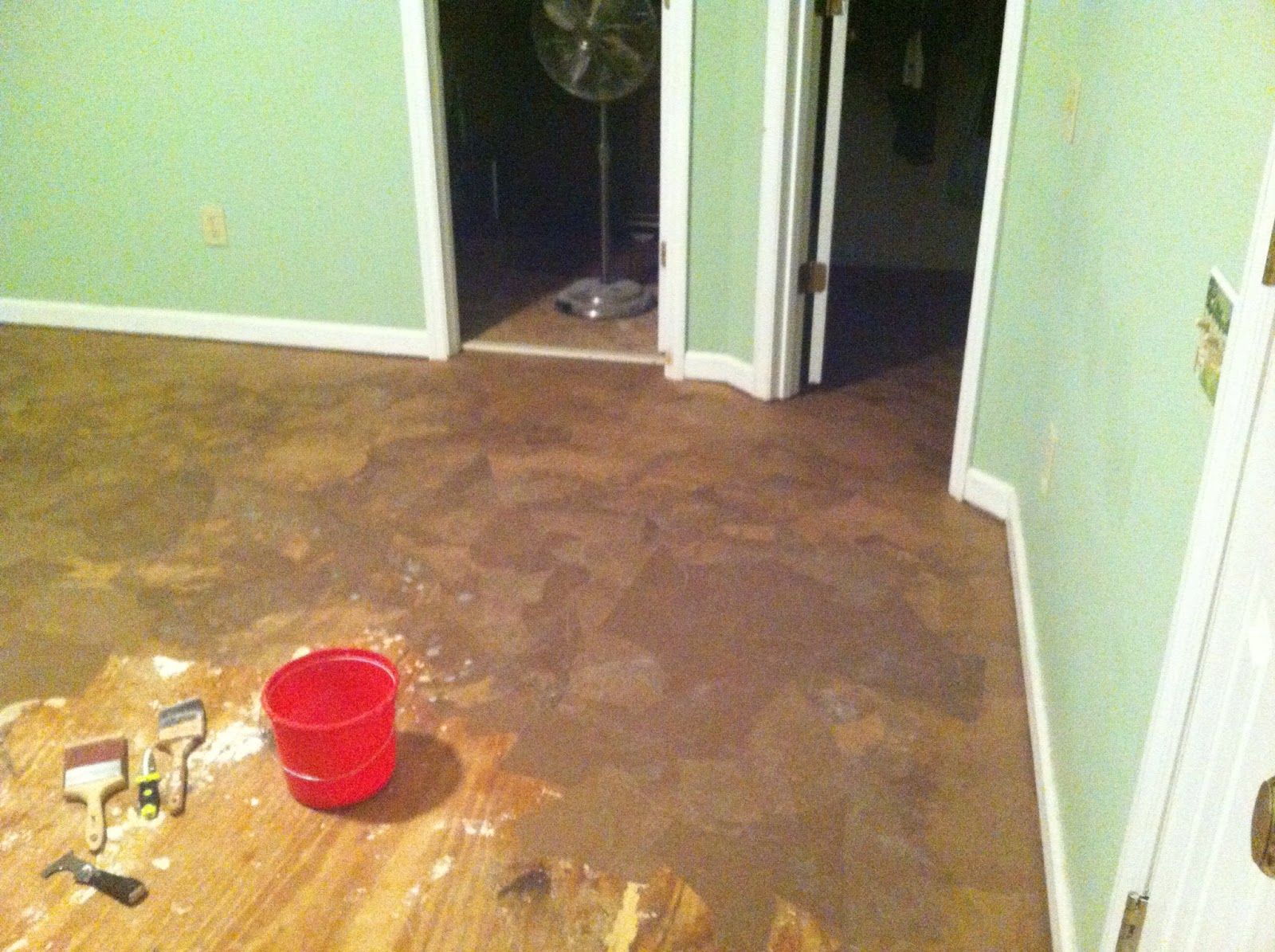 Painting Life Red & Black: Brown Paper Flooring