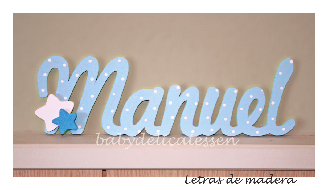 BABY DELICATESSEN LETRAS DE MADERA: LUCÍA Y MANUEL