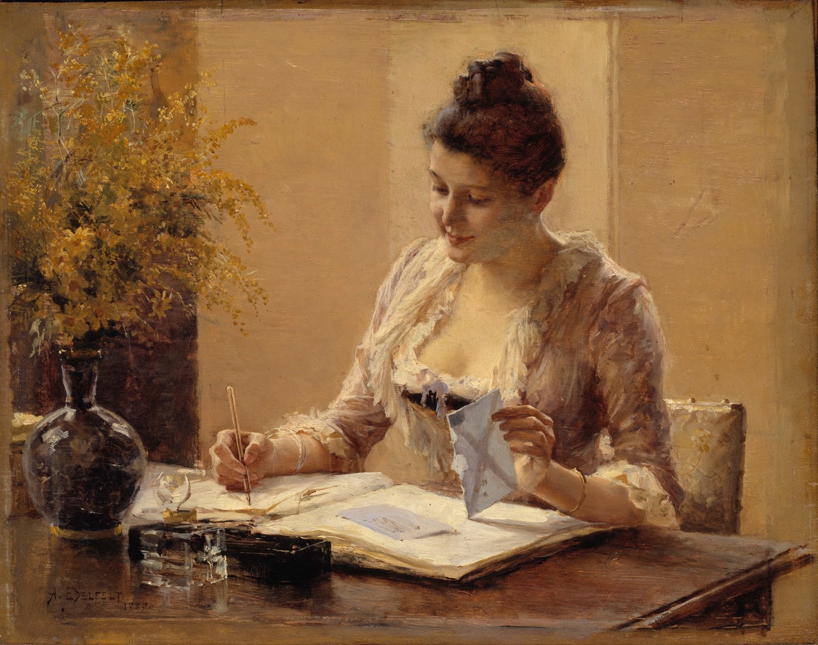 Happy Catholic*: Worth a Thousand Words: Lady Writing a Letter