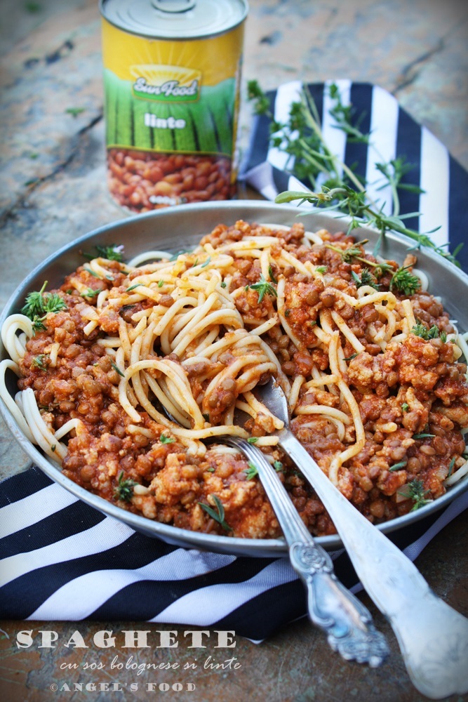 Angel's food: Spaghete cu sos bolognez si linte Sun Food