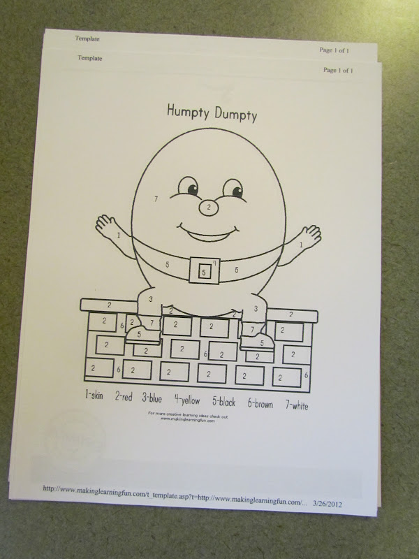 babies, toddlers, and preschoolers, oh my!: Humpty Dumpty
