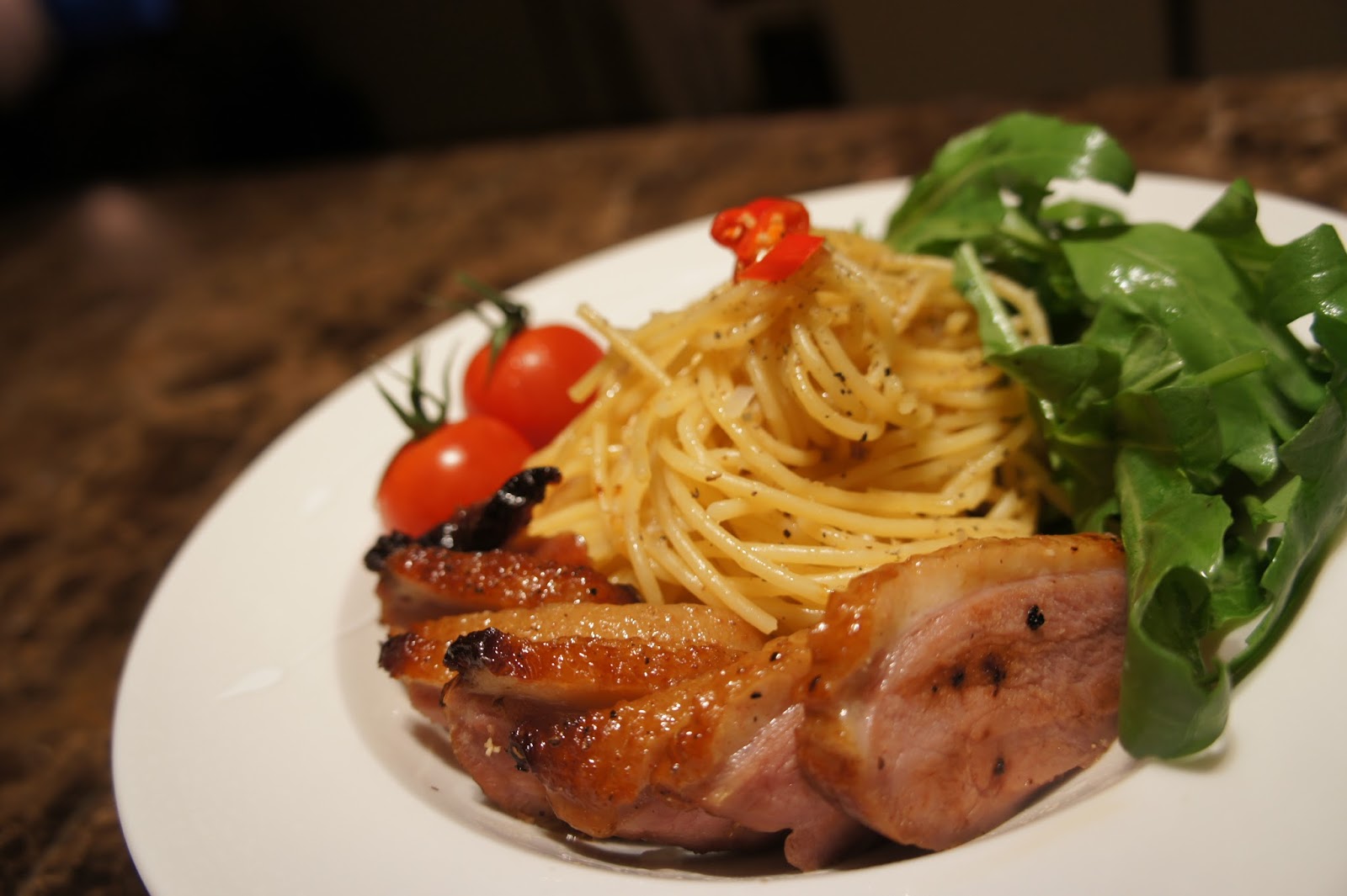 Say My Kitchen: Herbal Smoked Duck Aglio Olio