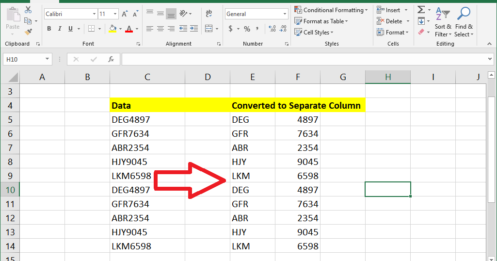 Learn New Things: MS Excel: How to Convert Text into Separate Columns ...