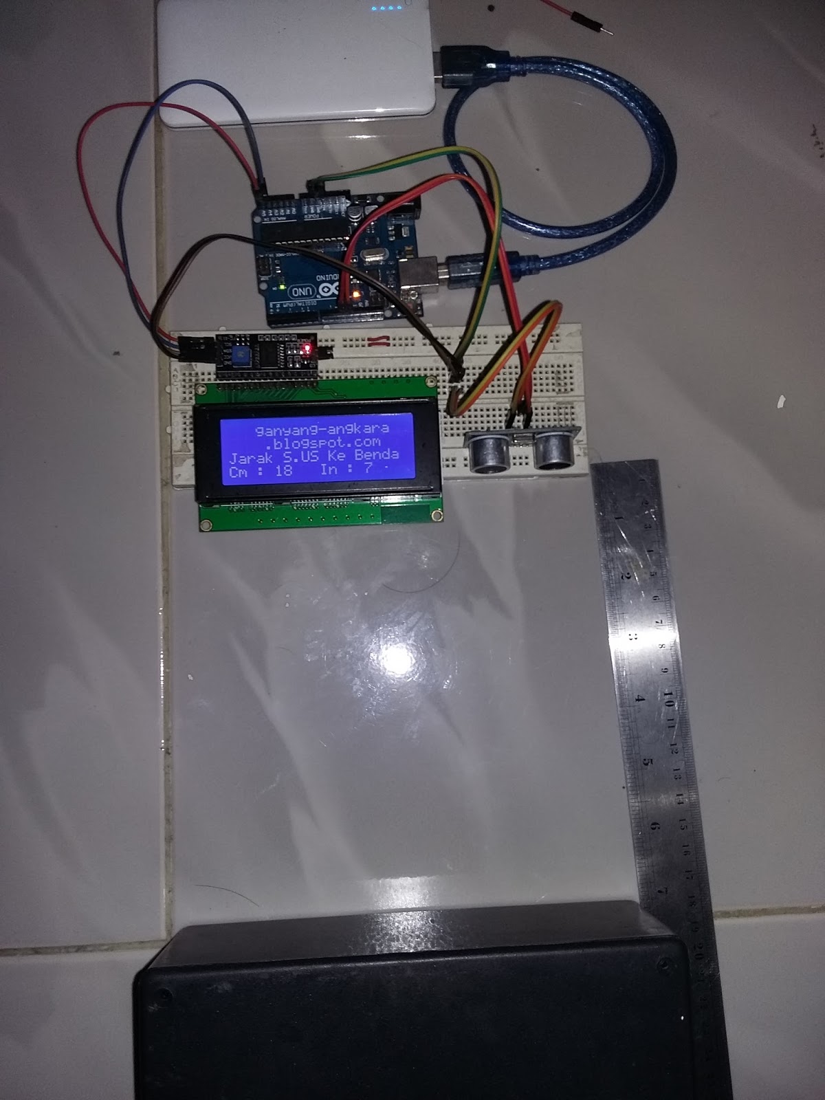 Mengukur Tinggi Badan Dengan Sensor Ultrasonic Hc Sr0