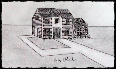 Andy Wheel: Egypontos perspektivikus rajzolás - emeletes ház (grafitceruza)