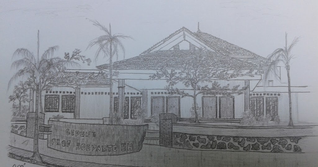 Sketsa Gedung Profesor Soedarto UNDIP