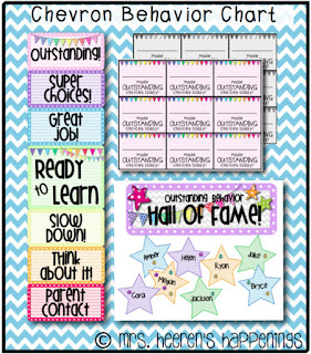 Mrs. Heeren's Happenings: Chevron Behavior Chart