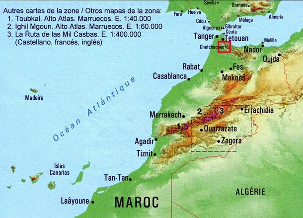 Associació Catalana de Bioespeleologia: Nou mapa-guia del Rif (Marroc)