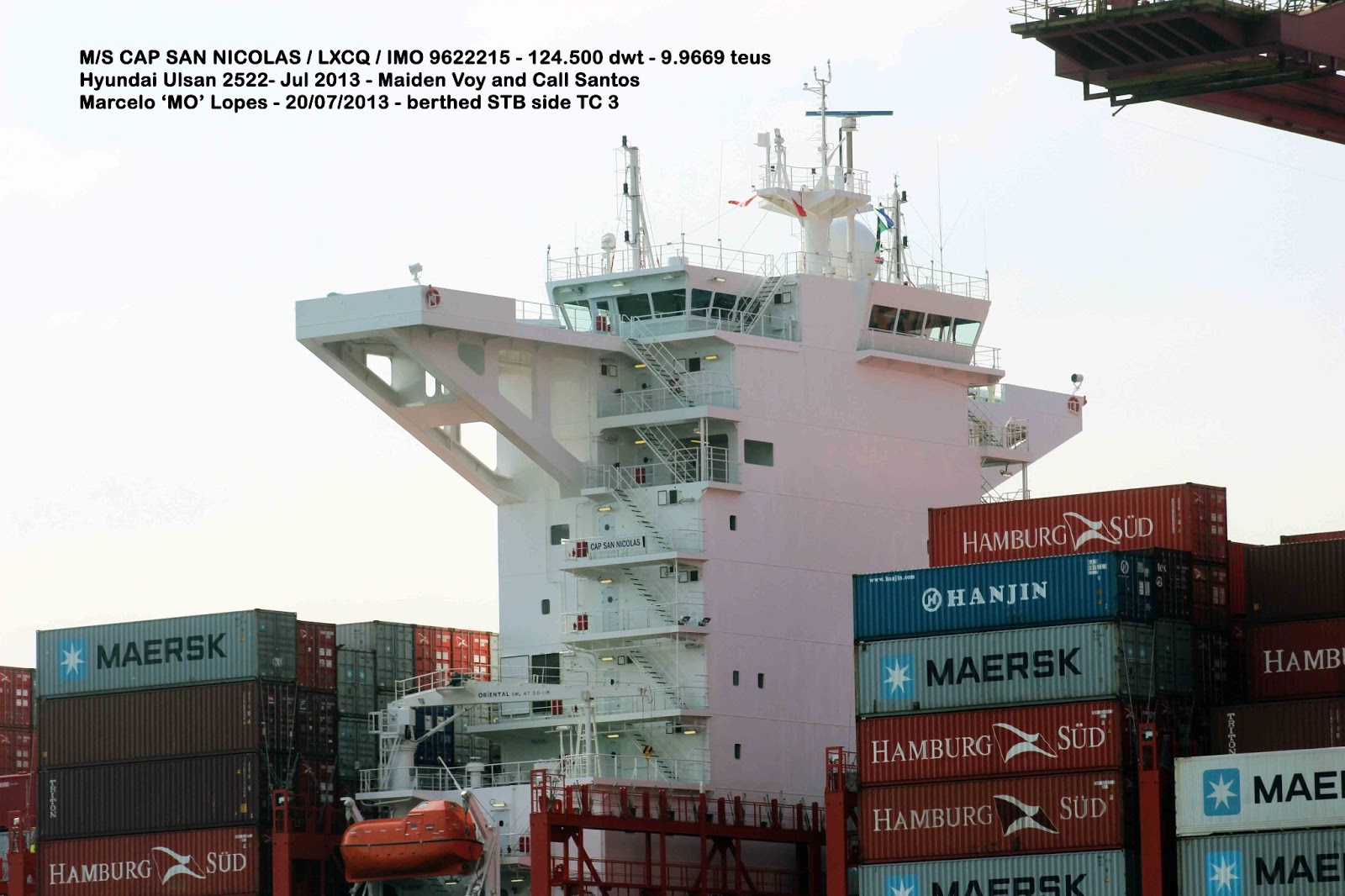 Santos Shiplovers: M/S Cap San Nicolas / LXCP - Em sua primeira ...