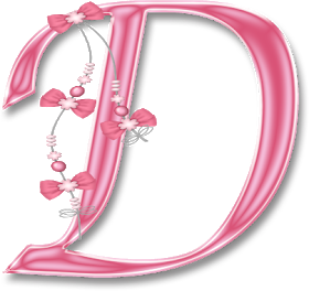 Abecedario Rosa con Lazos. Pink Alphabets with Bows. - Oh my Alfabetos!