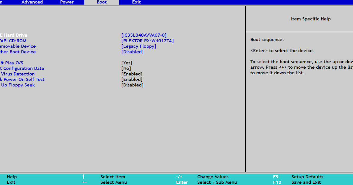 Configurando o setup do BIOS