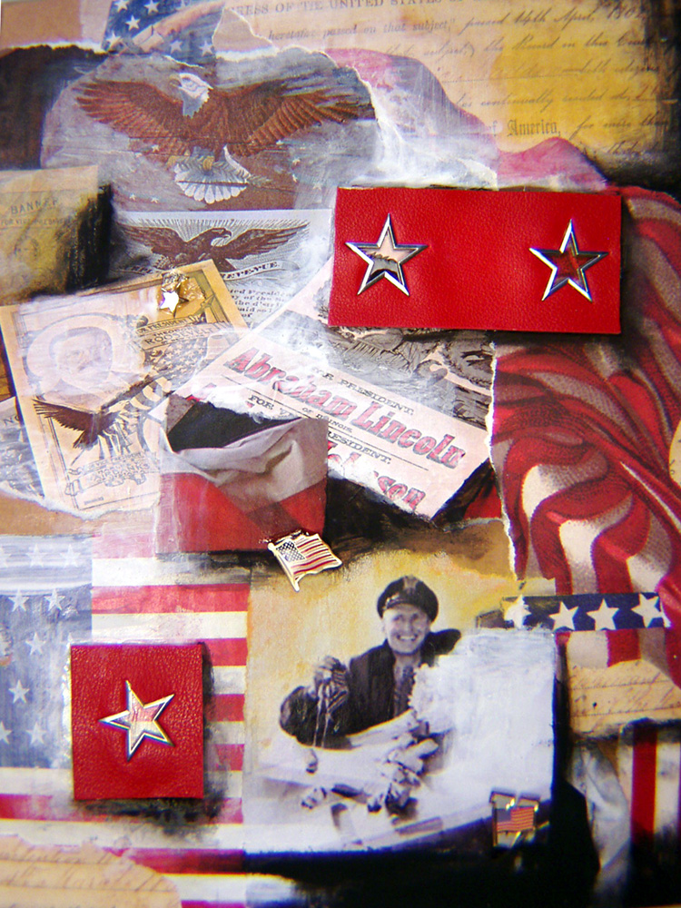 Mixed Media Manic: HOW TO DO A PATRIOTIC COLLAGE