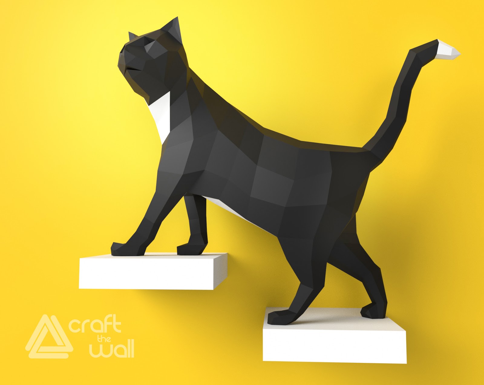 DIY CAT PAPERCRAFT PDF TEMPLATE