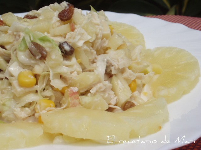 El Recetario de Mari: Ensalada de col y pollo