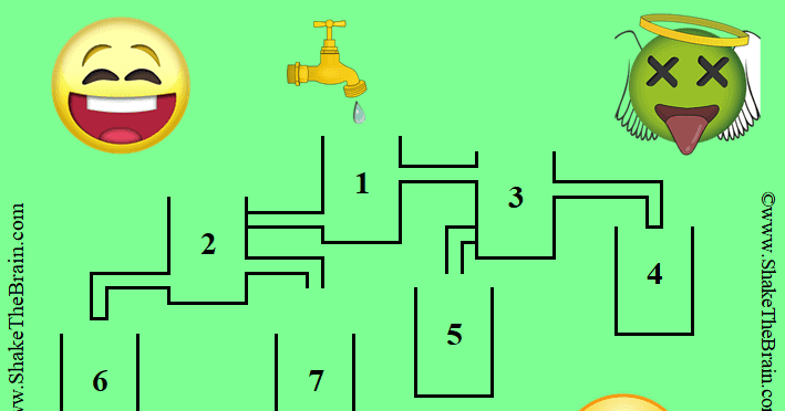 7 Water Tanks Visual Picture Puzzle to Challenge your Brain