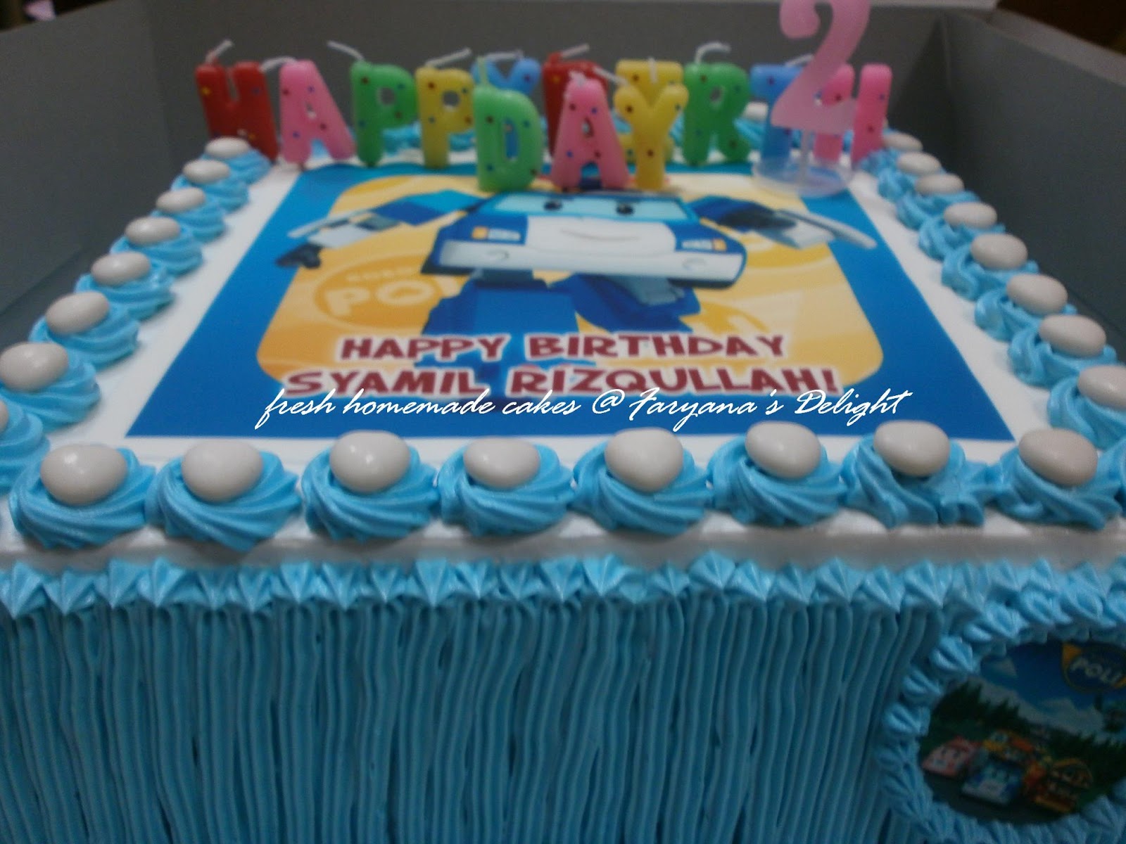 Faryana's Delight n Dessert: Kek Tema Robocar Poli