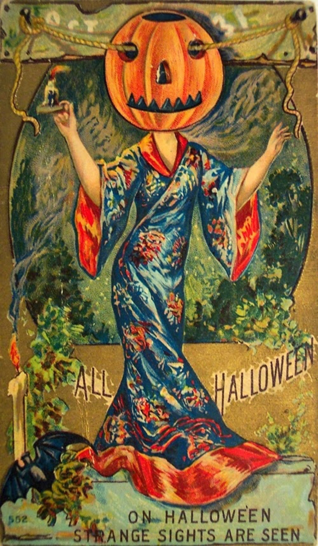 A Collection of 13 Odd and Strange Vintage Halloween Postcards ...