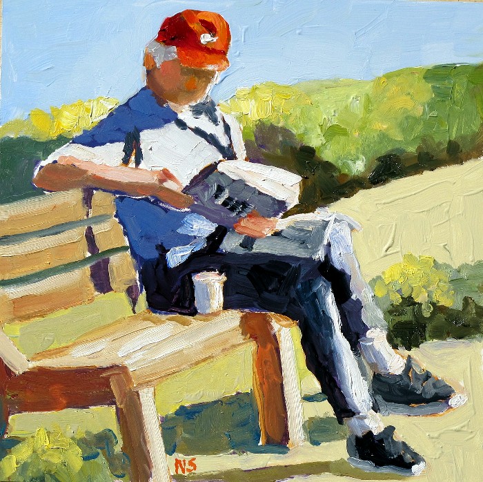 Nancy Standlee Fine Art: The Rest of the Story 12023, Seated Figure ...