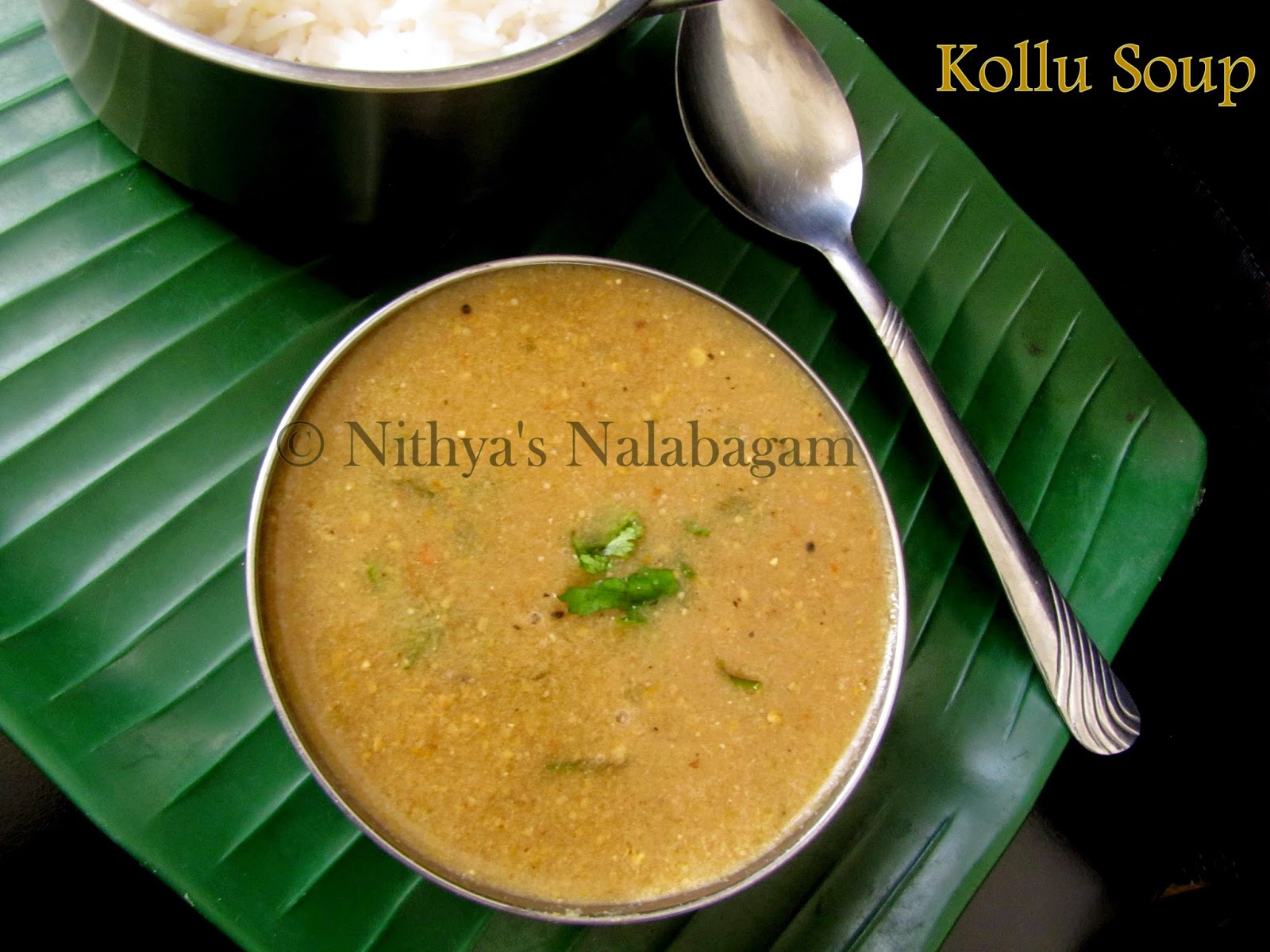 Pacha Kollu Rasam | Horsegram Soup |Nithya's Nalabagam