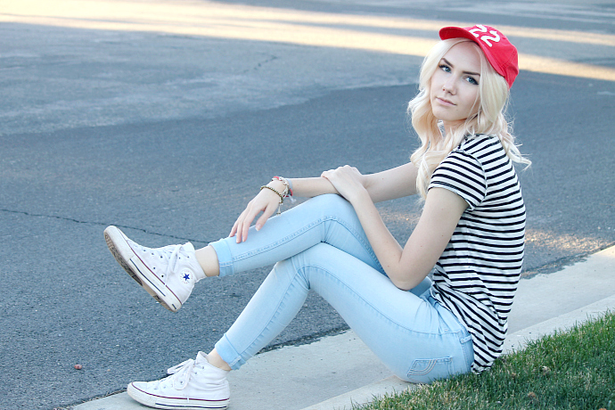 Kenzie Kaye: Red, White, & Black Stripes