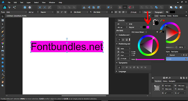 Text basics in Affinity Designer | Design Bundles