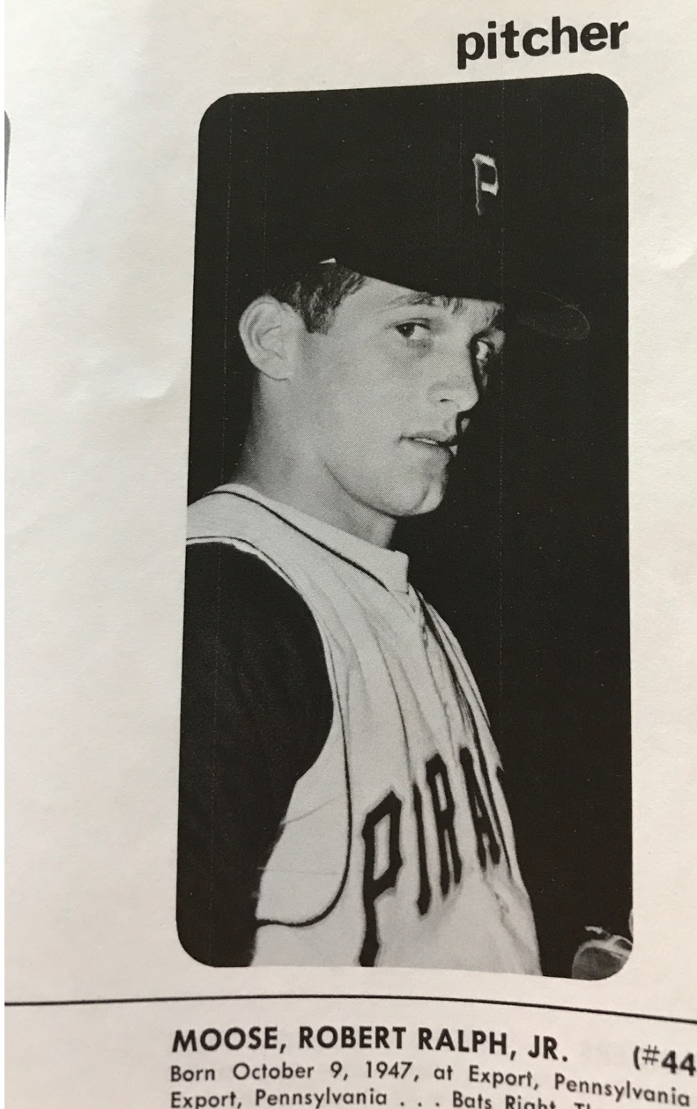 Bob Moose, Pitcher, Pittsburgh Pirates, 1967-1976: BOB MOOSE AND ...