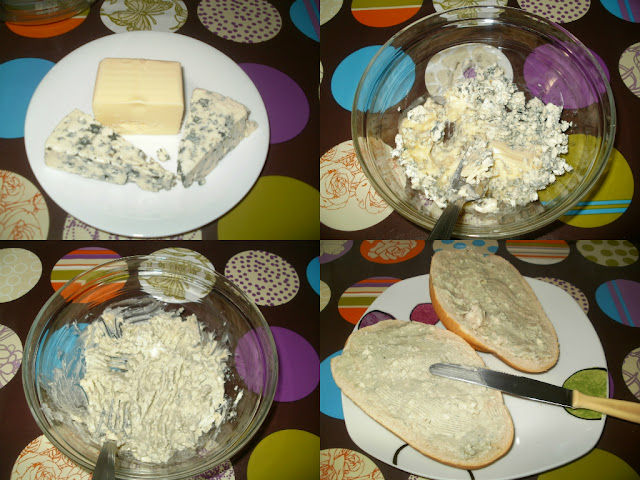 Los Antojos de Clara: Tostada con queso azul gratinado