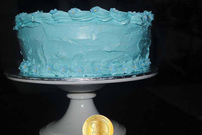 PATYSKITCHEN: MYRAZ'S BIRTHDAY CAKE - BLUE OCEAN VANILLA CAKE