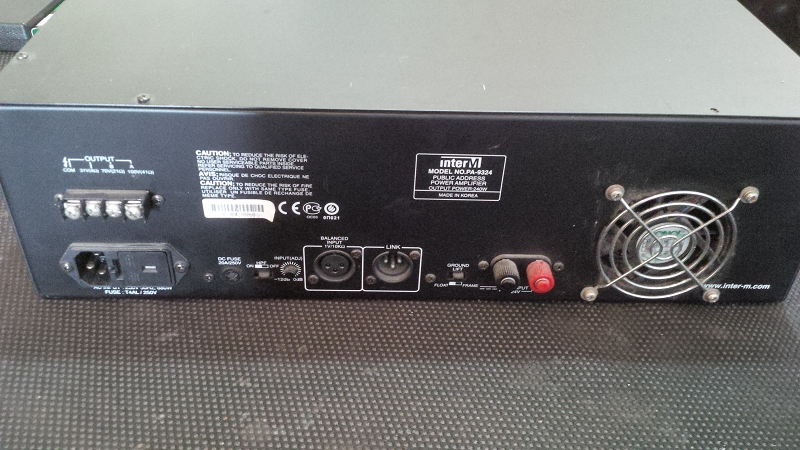 Membaiki alatan muzik : Inter-M PA-9324