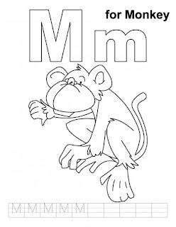 Letter Mm printable coloring pages | Kids coloring pages