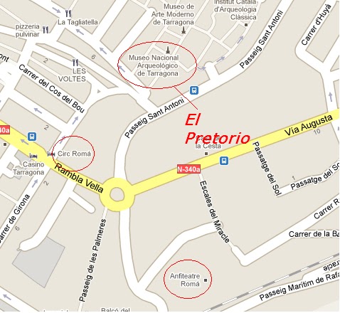 TARRACO (Tarragona): Mapa de Tarraco