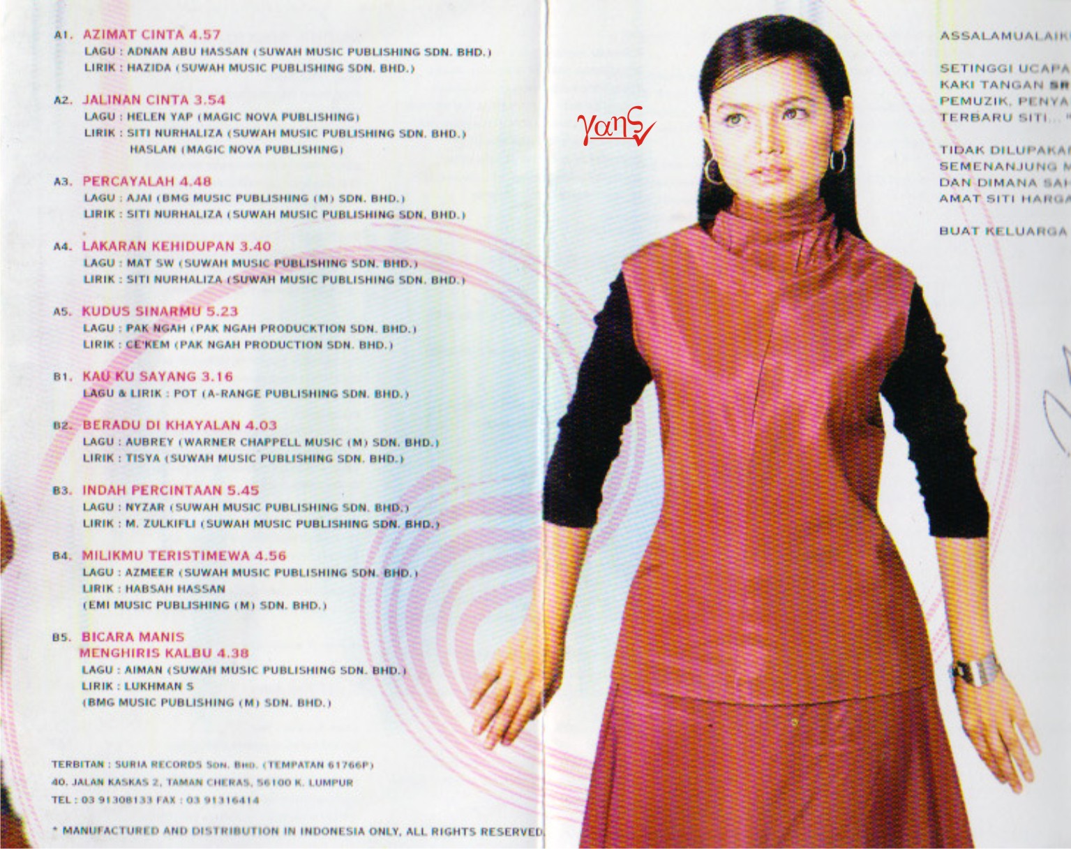 Selamat Datang Rockers !: DOWNLOAD FULL ALBUM SITI NURHALIZA (2001) - Safa