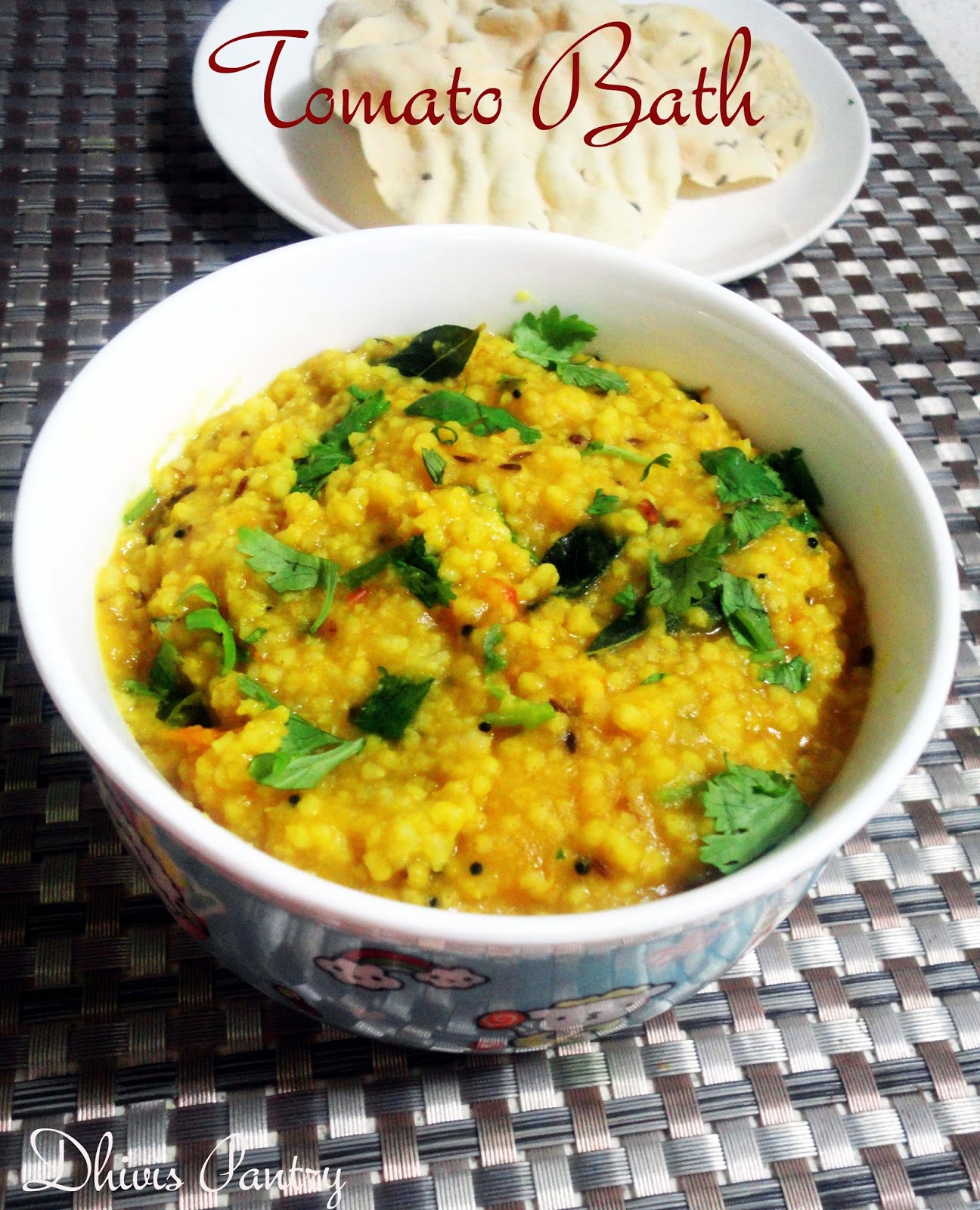 Come To Dhivi's Pantry: Foxtail Millet Tomato Bath