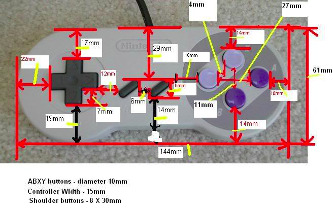SNES button spacing : r/snes