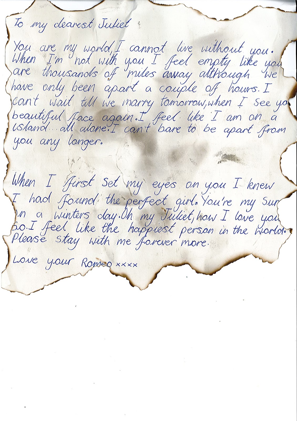 Ella Learning Log: Romeo and Juliet Love Letter's